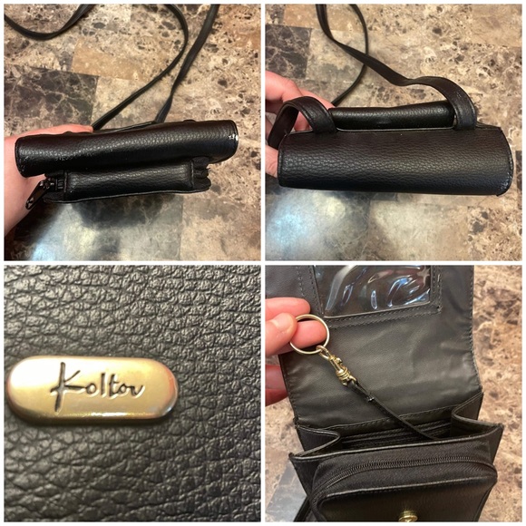 Koltov | Bags | Vintage Koltov Crossbody Organizing Purse Black Long ...